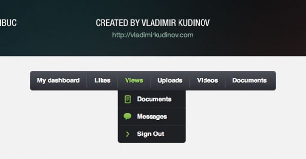CSS3 Menu – Impressionist UI – by Valeriu Timbuc for Design Modo