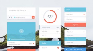 Dribbble – Freebie – Psd Flat Ui Kit by Andrew McKay
